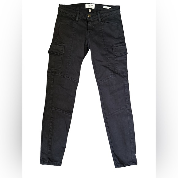Frame Denim | Jeans | Frame Womens Le Skinny Armee Black Low Rise Ankle ...